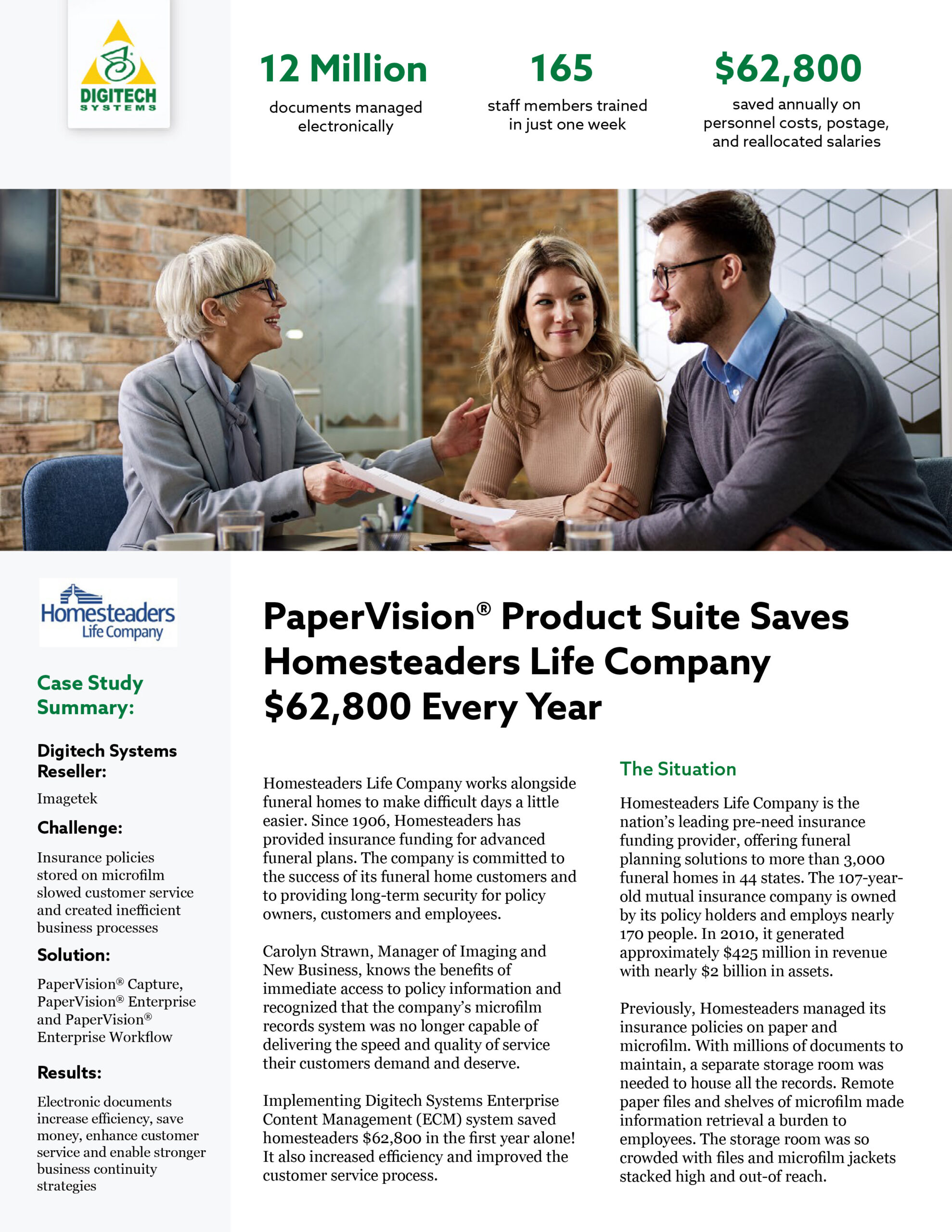Homesteaders Life Company Case Study - Digitech Systems